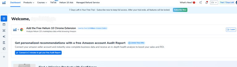 Helium 10 Free Trial 2026 — Get 7 Days Access